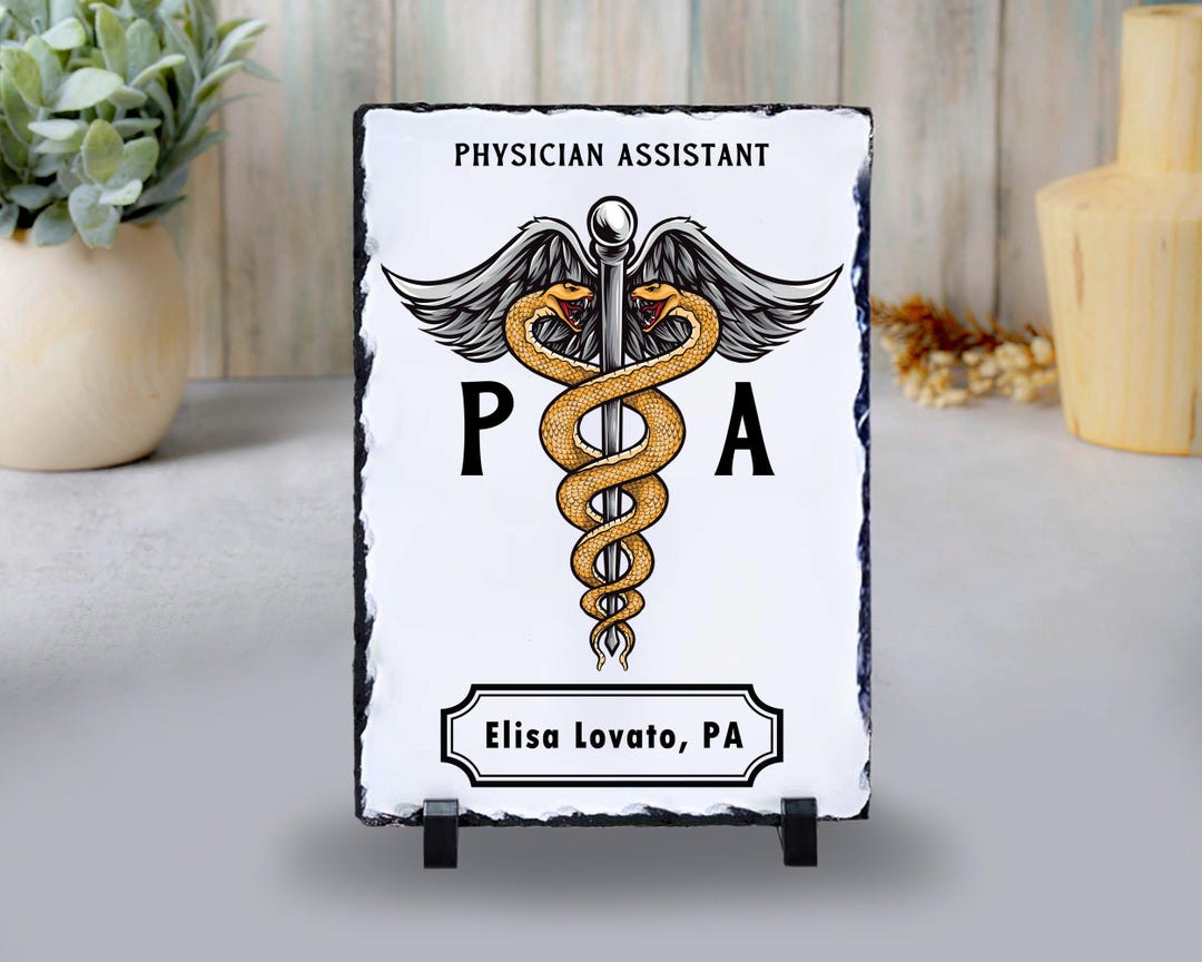 Personalized Rock Desk Name Plate: Custom Physician Assistant Gift - Etsy