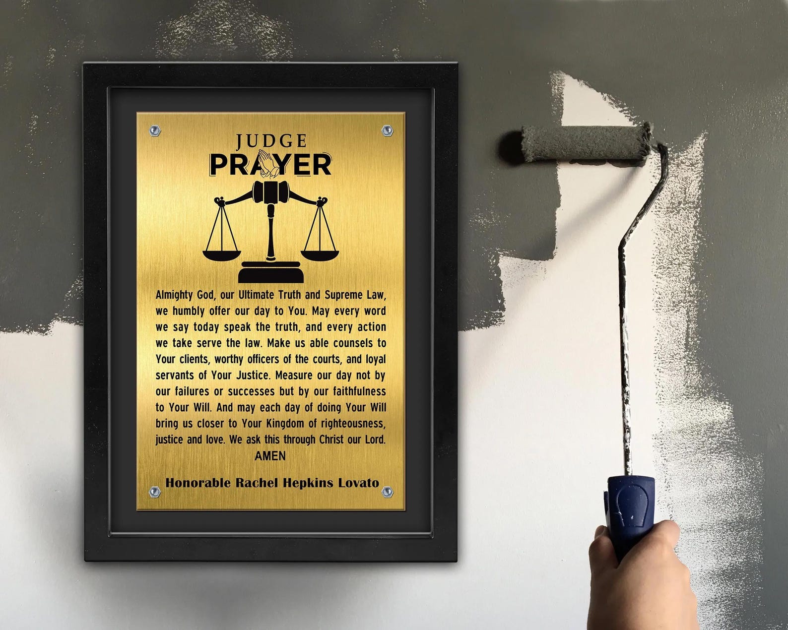 Judge Prayer Framed Plaque, Personalized Judge Gift, Christian Judge's ...