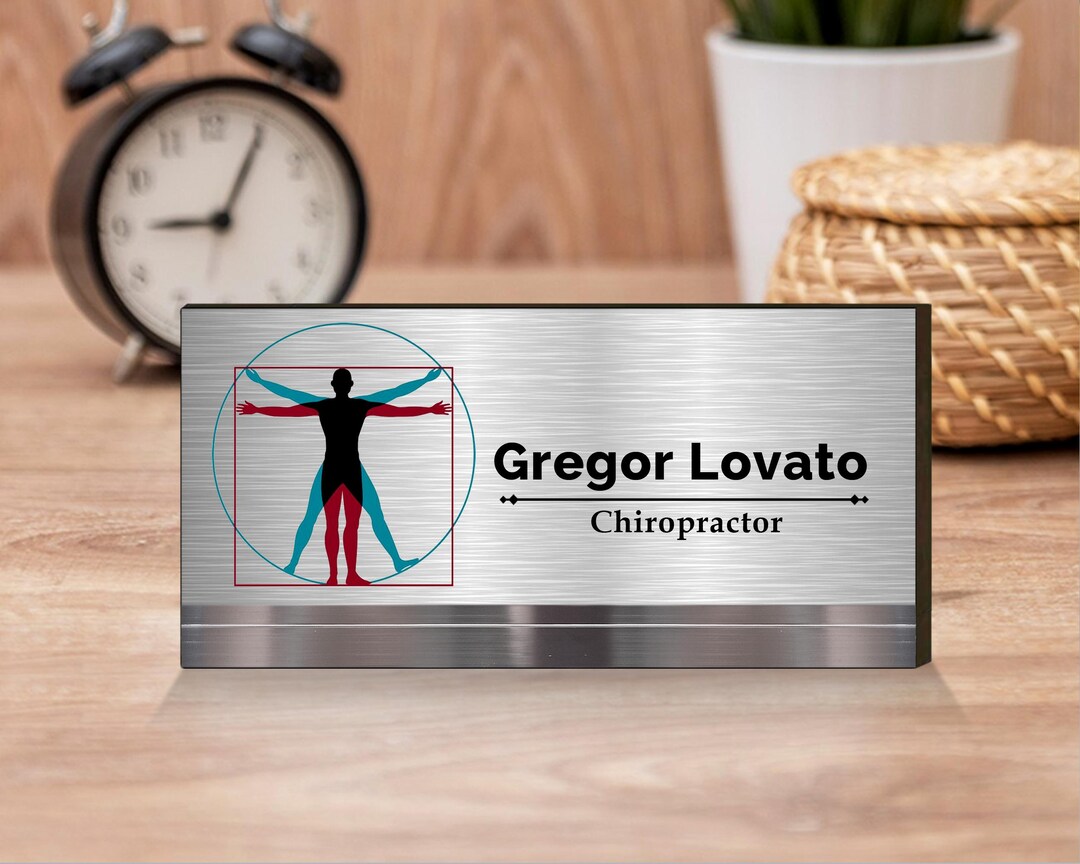 Personalized Chiropractor's Name Plate for Desk, Custom Desk Metal ...