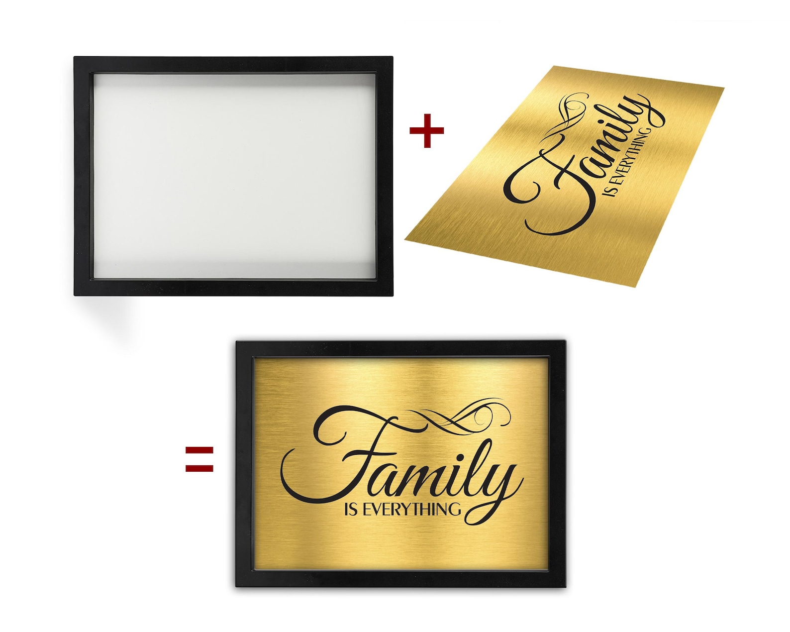 Framed Metal Family Sign: Personalized Wall Decor - Etsy
