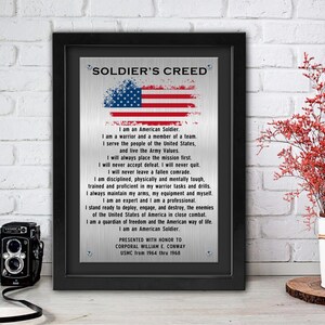 Sailor’s Creed Framed Plaque | Personalized Sailor Gift, US Navy ...