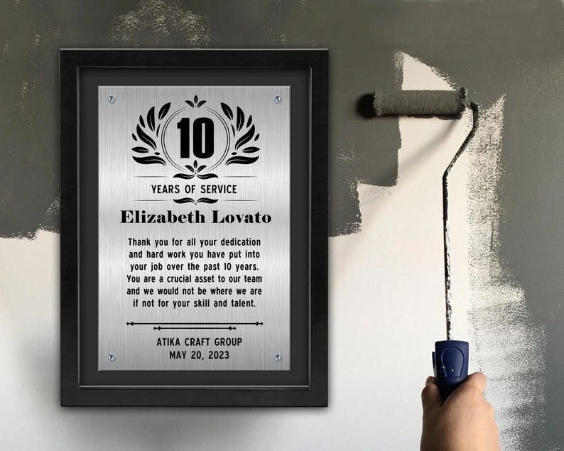 Work Anniversary Plaque: Personalized Employee Recognition Award ...