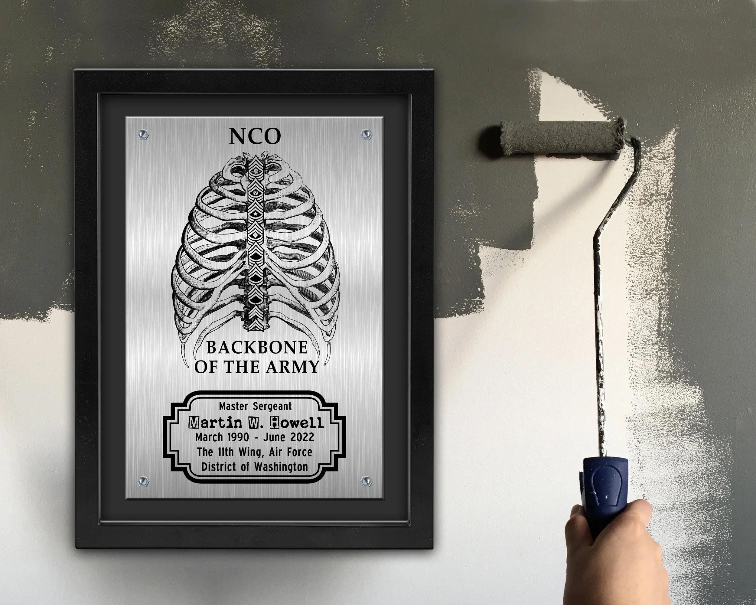 NCO Backbone of the Army Framed Plaque: Personalized Military Gift - Etsy