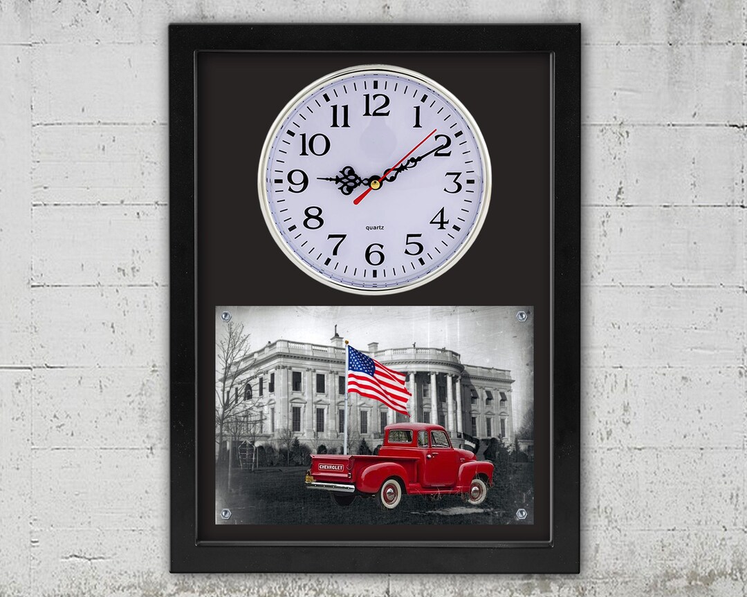 Framed Wall Clock, More Than a Red Flag... American Flag, Clock Wall ...