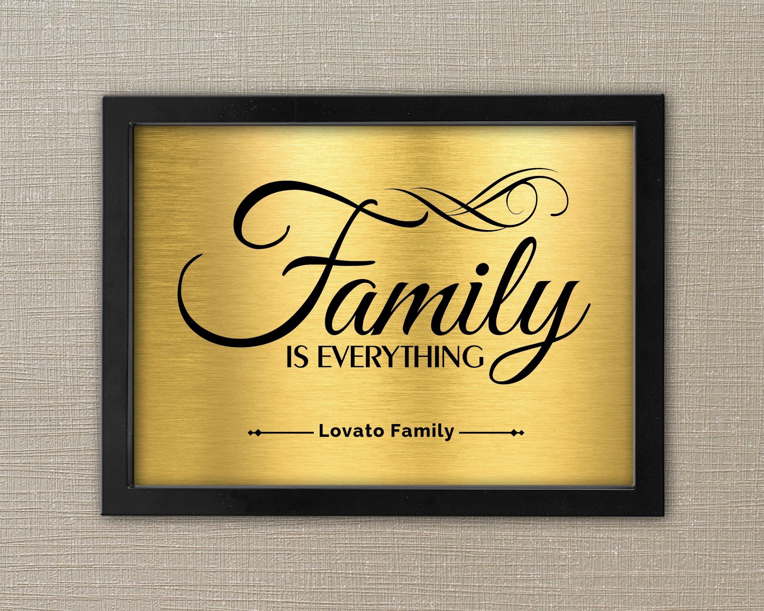 Framed Metal Family Sign: Personalized Wall Decor - Etsy