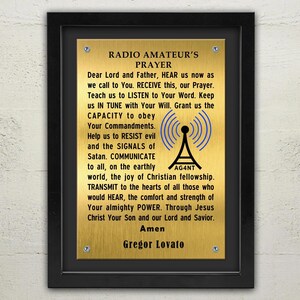 Radio Amateur's Prayer Plaque: Personalized Ham Radio Gift (12x16 Inch ...