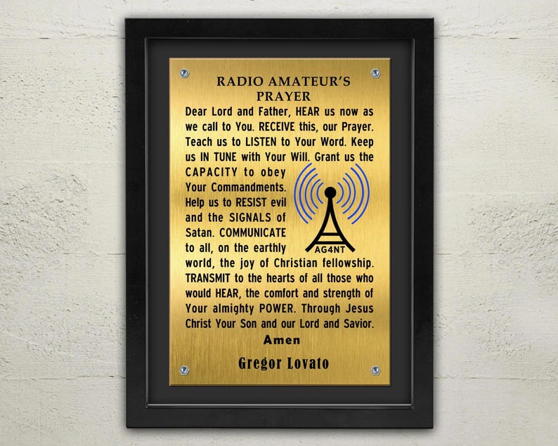 Radio Amateur's Prayer Plaque: Personalized Ham Radio Gift (12x16 Inch ...