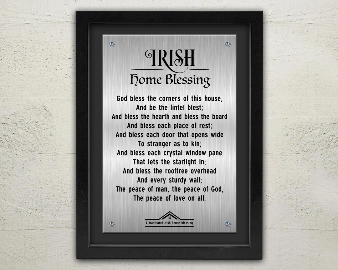 Irish Home Blessing Framed Plaque | St Brigid Prayer, New Home Gift - Etsy