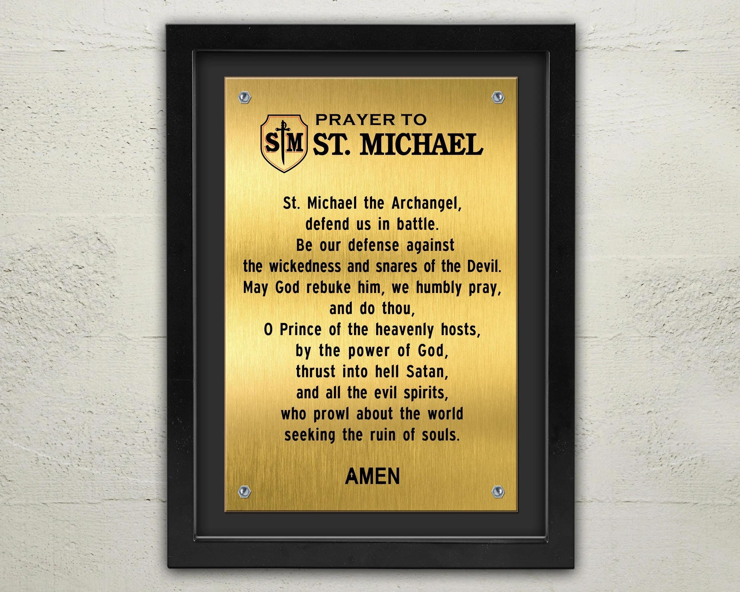 Prayer to St Michael the Archangel Christian Prayer Framed Plaque ...