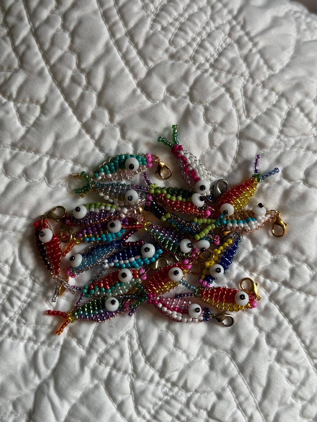 Handbeaded Fish Charm - Etsy