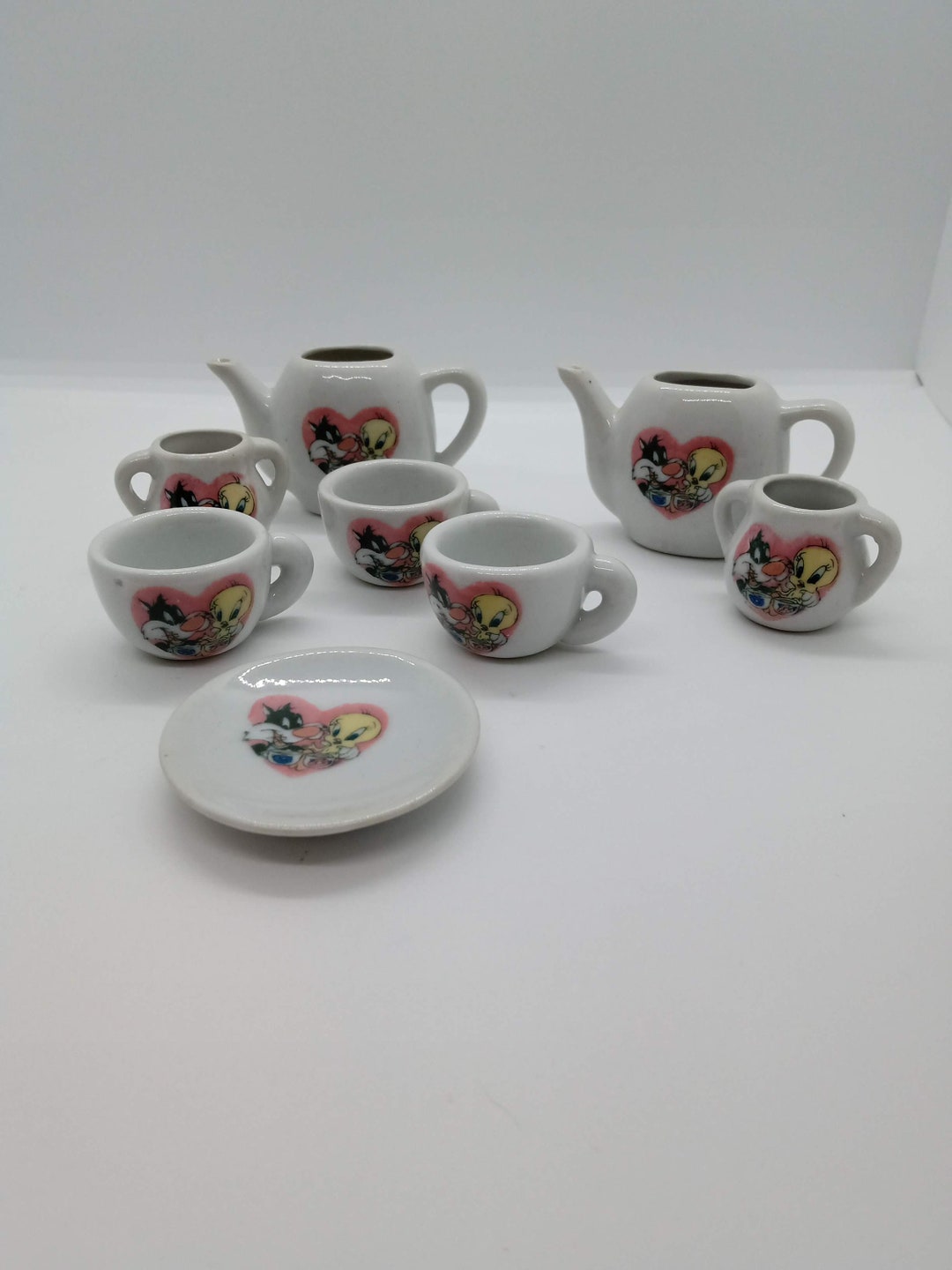Vintage Tweety Bird & Sylvester Looney Tunes 8 Piece China Tea Set - Etsy