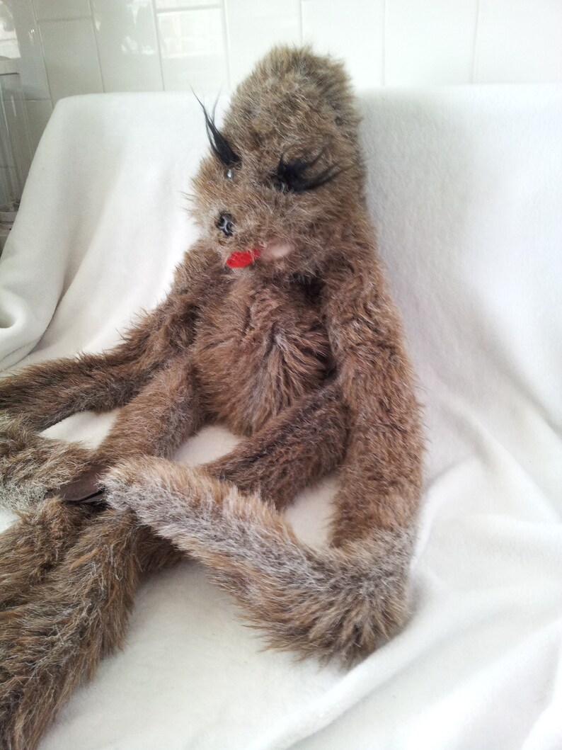 Vintage Monkey Ape Plush Hand Puppet 47 Long Wrap Around | Etsy