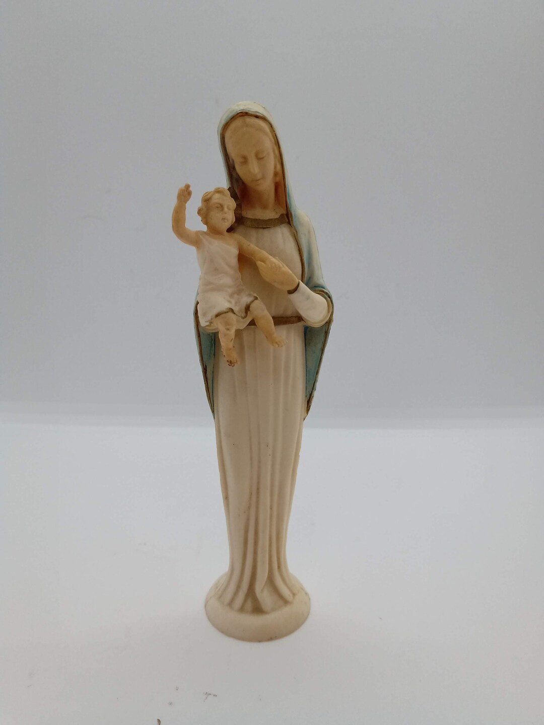 Vintage Madonna Virgin Mary Jesus Plastic Small Figurine - Etsy