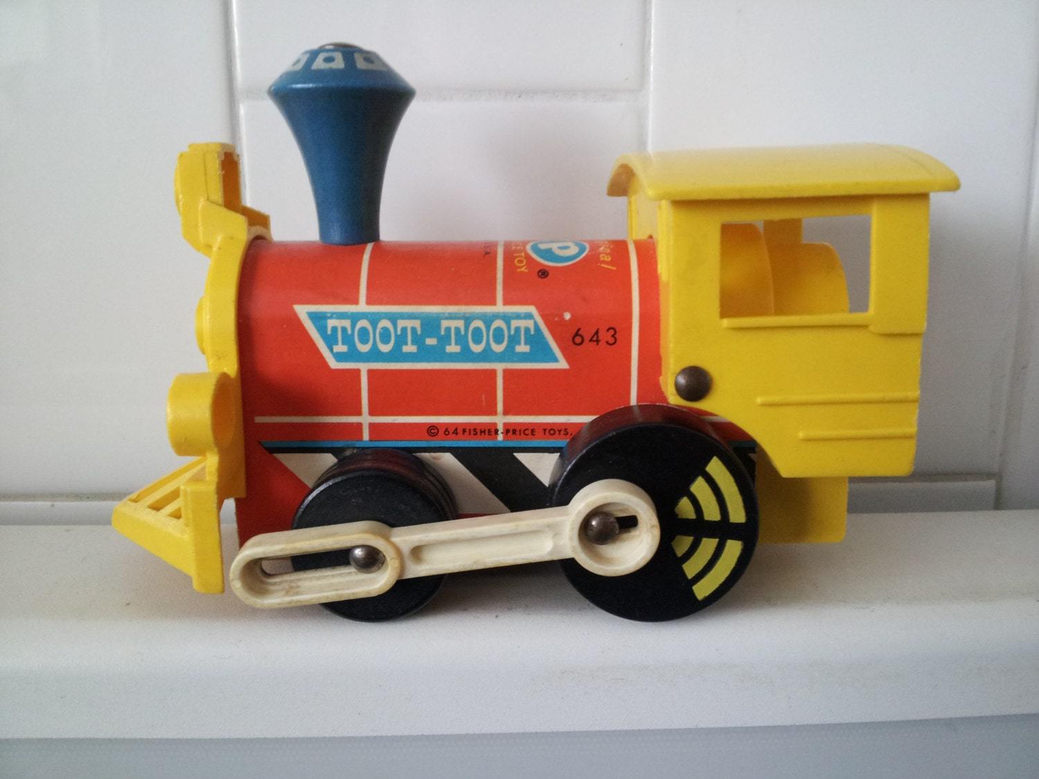 Vintage 1964 Fisher-Price Toot-Toot Train Engine 643 Pull Toy | Etsy