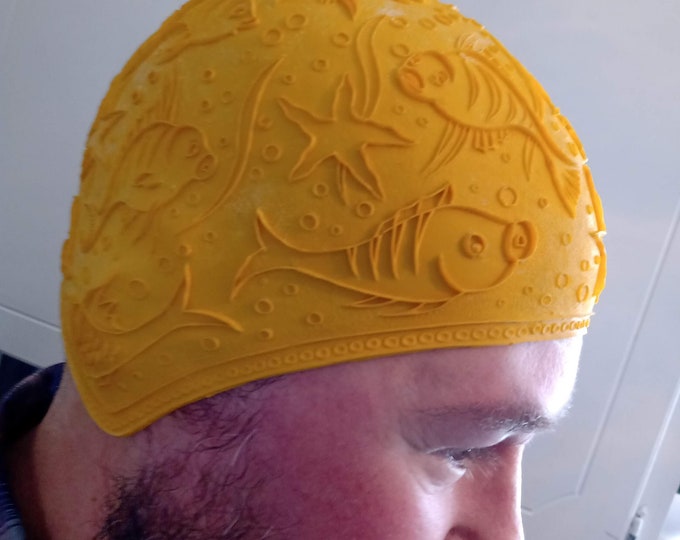 Vintage Swim Cap With Retro Fish - Etsy