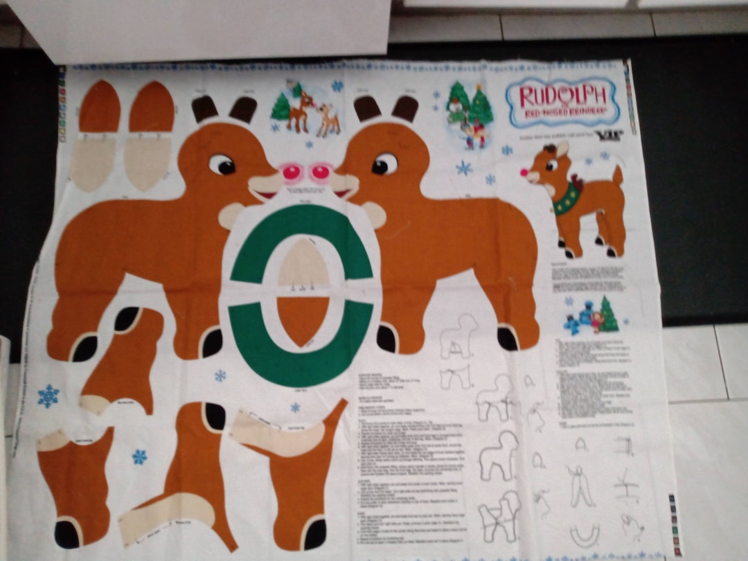 Vintage Sew It Yourself Pattern RUDOLPH Pillow Doll Kit - Etsy España