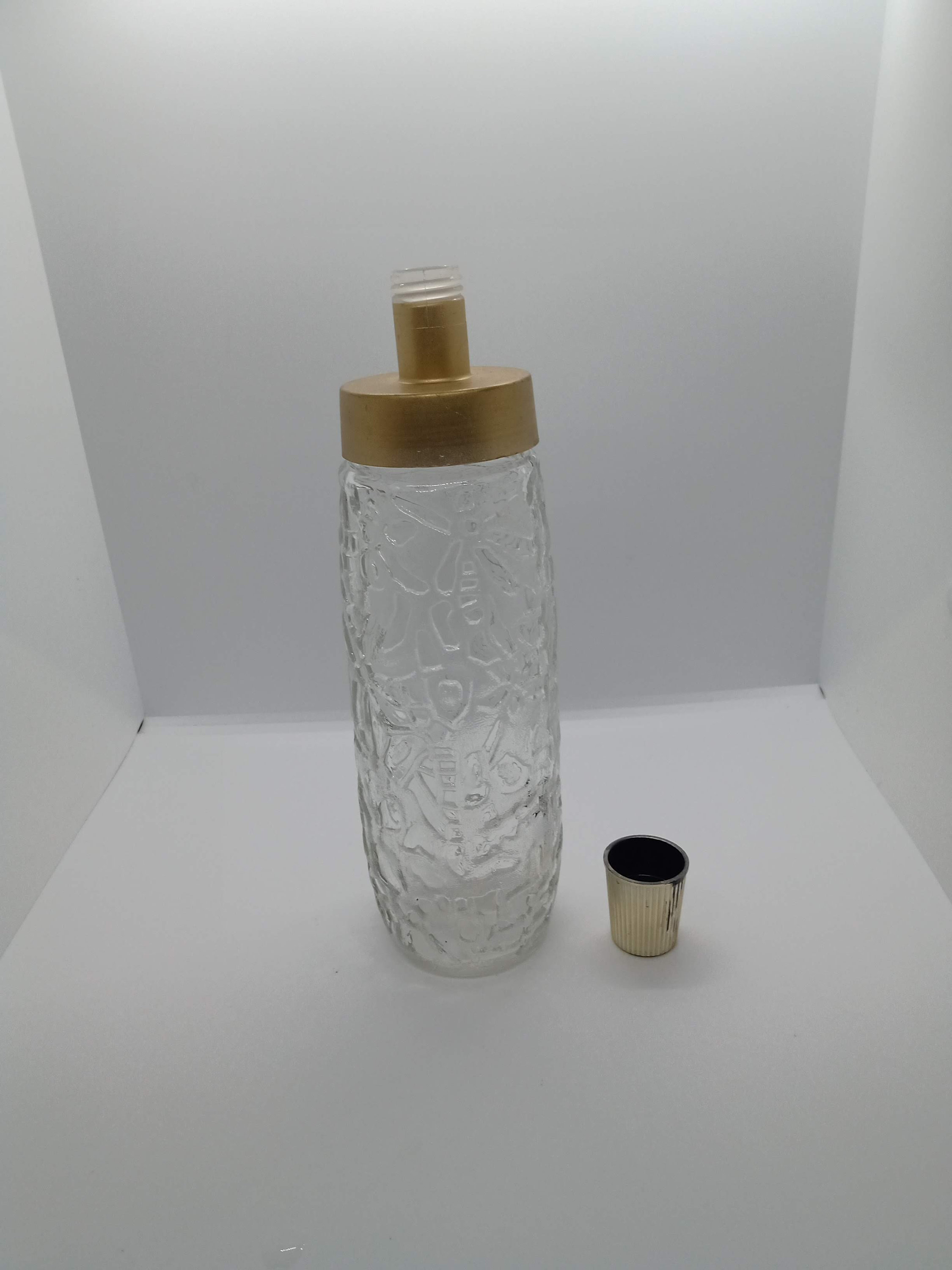 Vintage MCM Embossed Liquor Bottle - Etsy