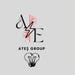 Custom Minimalist Ates Group Logo Design Unique Typography Light Bulb ...