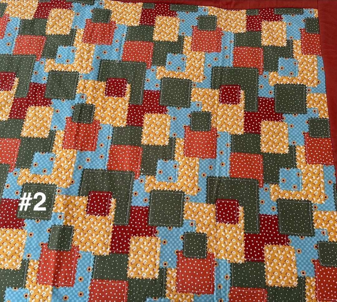 Handmade Patchwork Quilt – Rustic Farmhouse Style Home Decor - Etsy