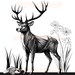 Deer Printable Wall Art, Deer Digital Prints PNG, Deer Poster, Digital ...