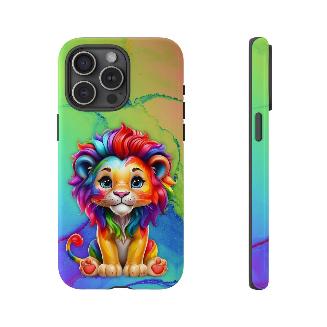 Colorful Lion 3D Cartoon Phone Case - Perfect Protection for iPhone 12 ...