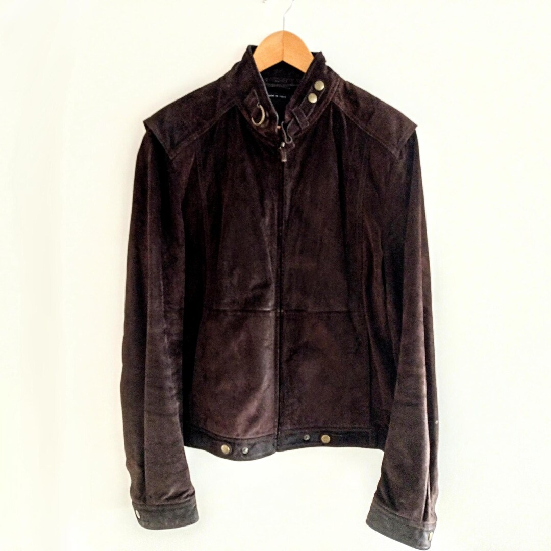Tom Ford for Gucci Early 2000 Iconic Brown Suede Biker Jacket - Etsy