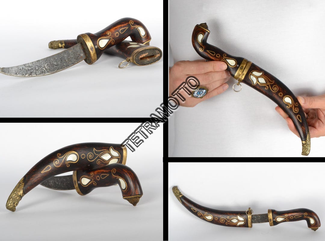 Ottoman Hancer Short Curved Dagger From Turkey Turkish Decor Historical ...