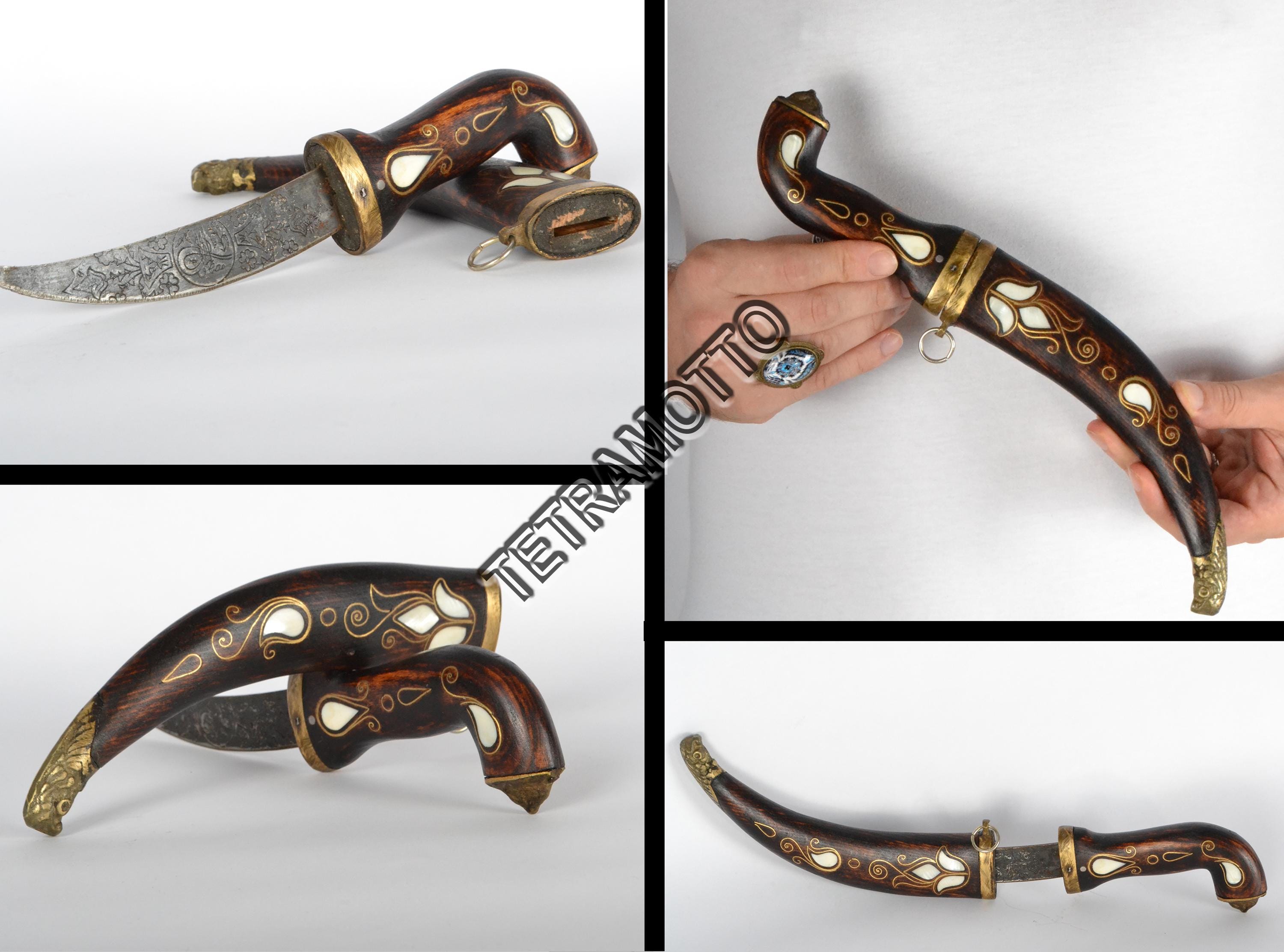 Ottoman Hancer Short Curved Dagger From Turkey Turkish Decor Historical ...