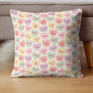 Conversation Hearts Seamless Pattern | Valentine Digital Paper | Pastel ...