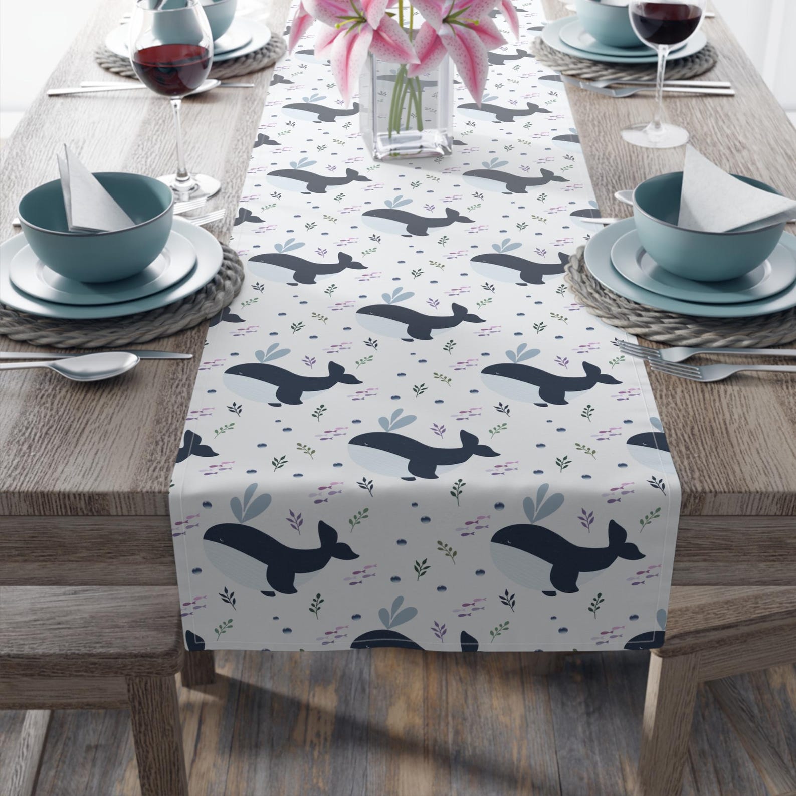 Whale Ocean Seamless Pattern | Cute Nautical Digital Paper | Under the ...