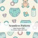 Baby Essentials Seamless Pattern - Pastel Nursery Design for Baby ...
