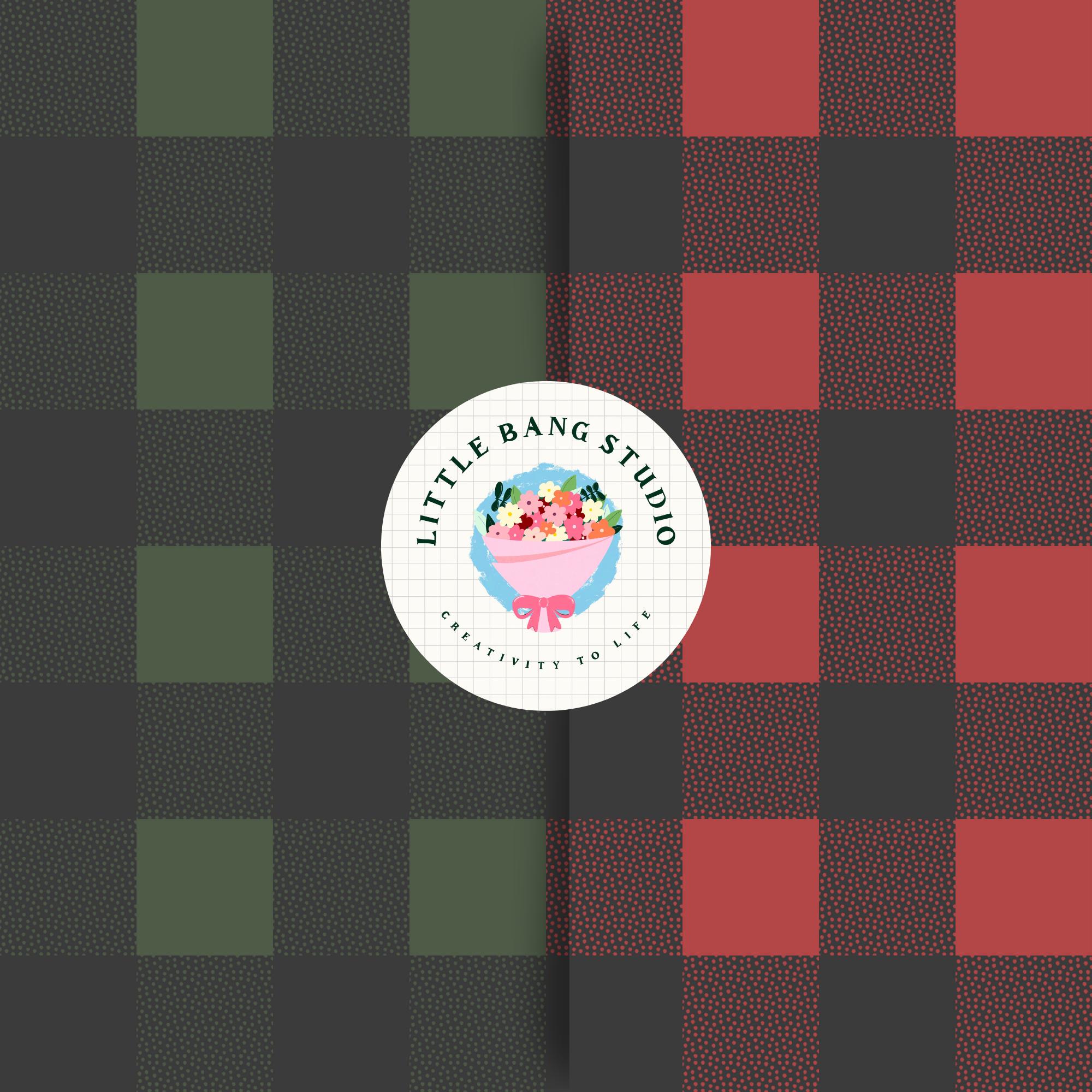 Modern Buffalo Tartan Seamless Pattern Bundle | 24 PNG Papers | Cozy ...
