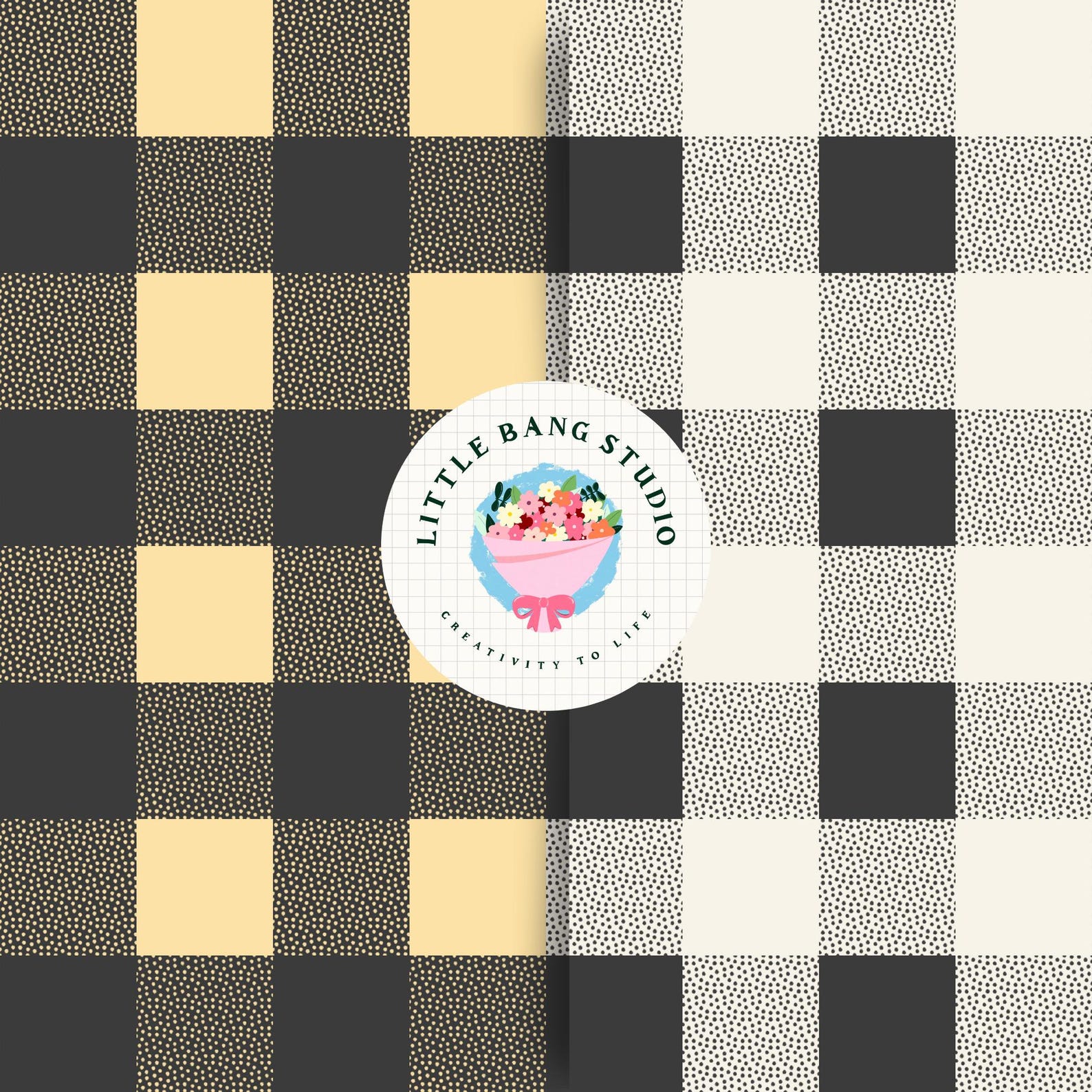 Modern Buffalo Tartan Seamless Pattern Bundle | 24 PNG Papers | Cozy ...