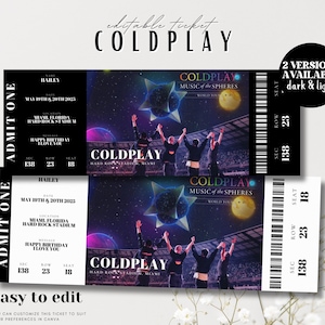 Coldplay Concert 2025 Ticket - Etsy