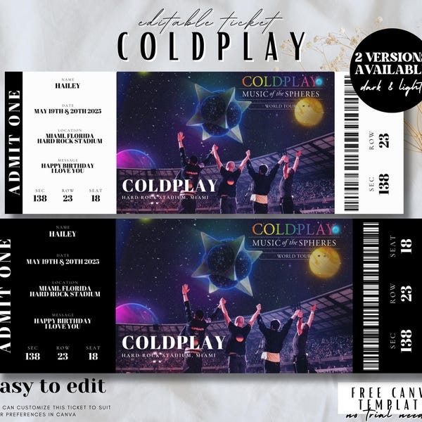 Coldplay - Etsy