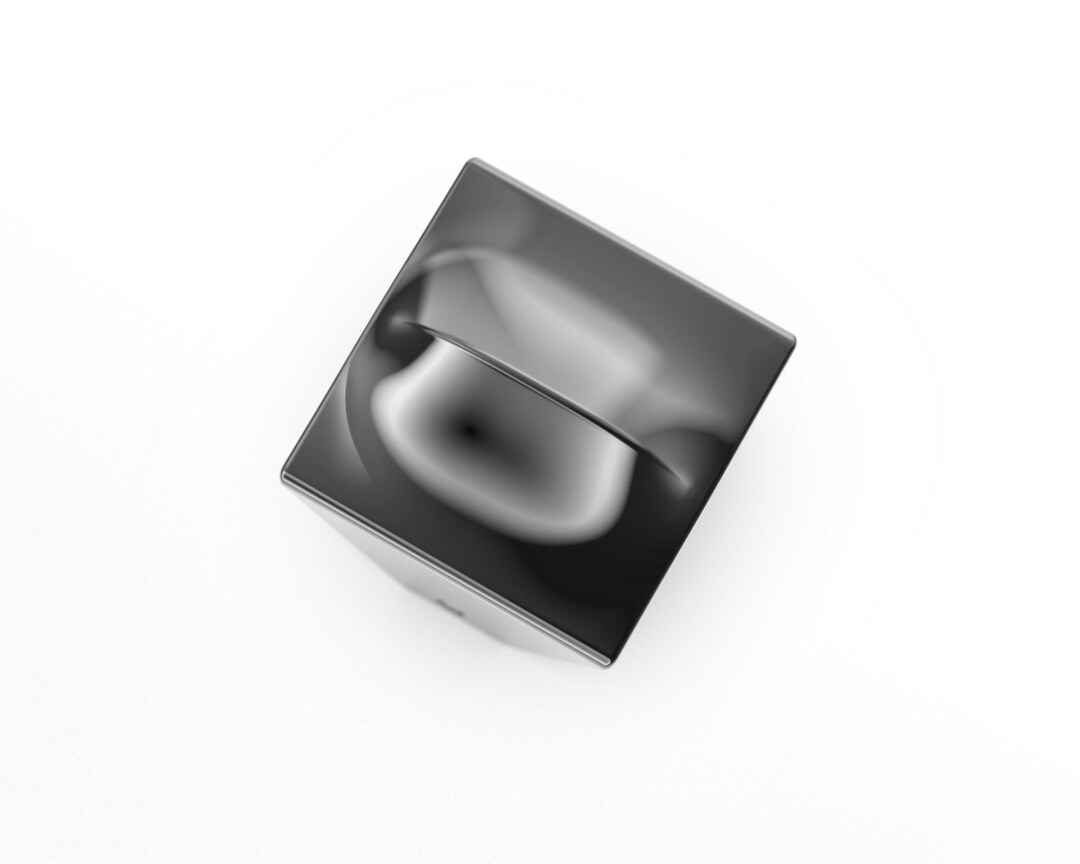 Square Graphite Ring: Ruthenium-plated Sterling Silver Minimalist ...
