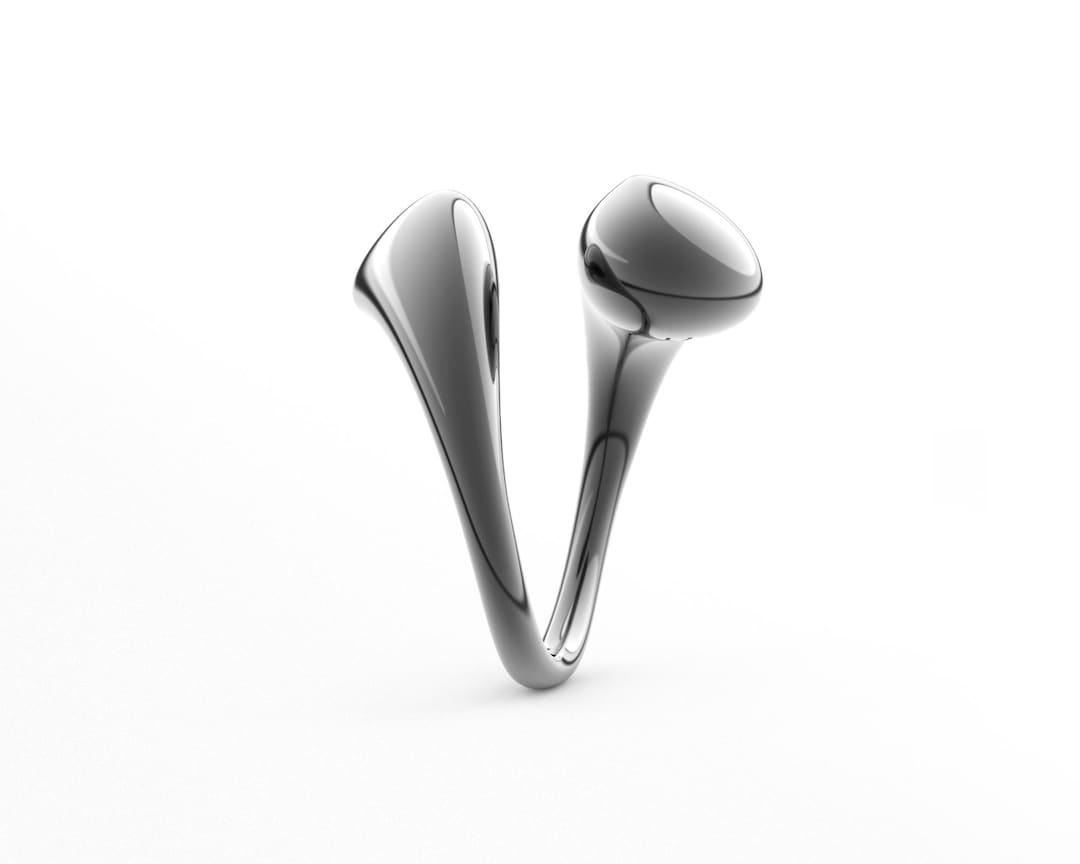 Splits Graphite Ring | Ruthenium-plated 925 Solid Sterling Silver ...