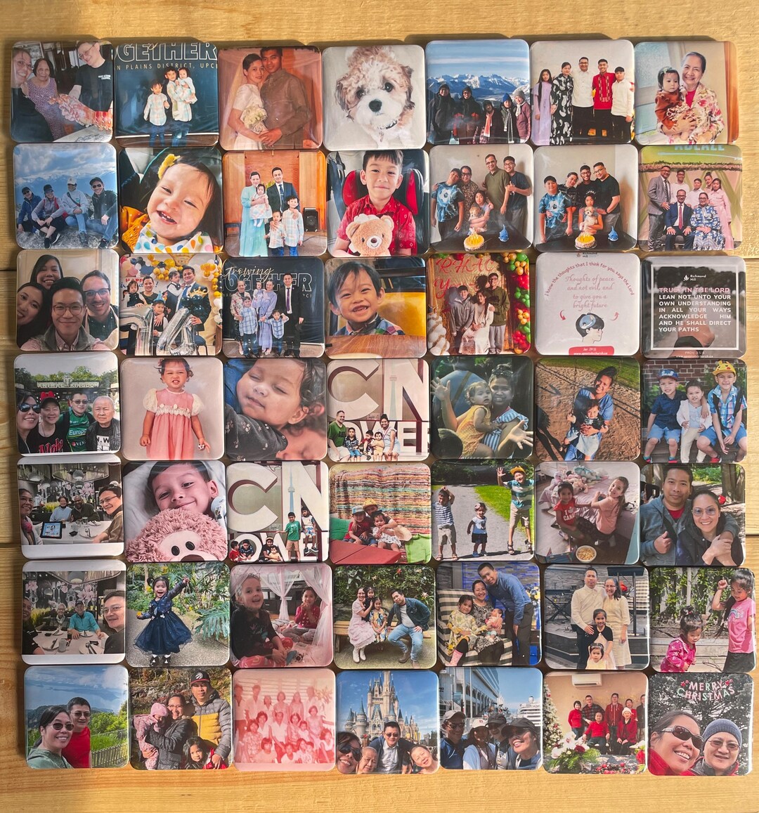 Personalized Gifts 9 Custom 2x2 Photo Magnets Holiday & Birthday Gift ...