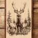 Whitetail Buck Laser Engraving File, Ready to Engrave PNG & JPEG, Deer ...