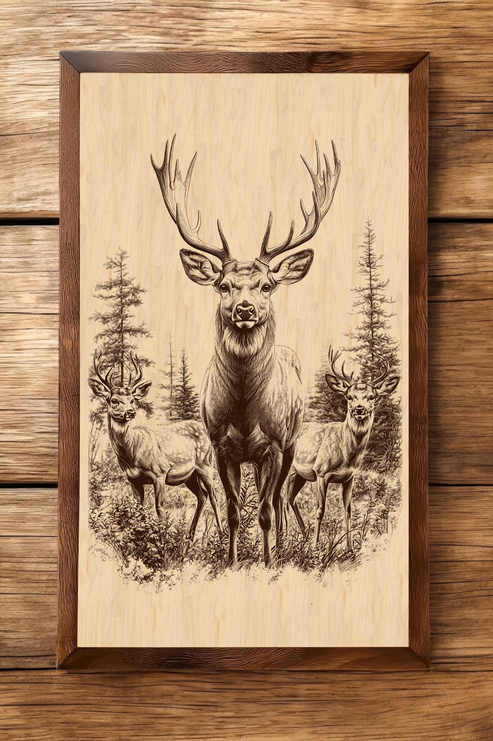 Whitetail Buck Laser Engraving File, Ready to Engrave PNG & JPEG, Deer ...