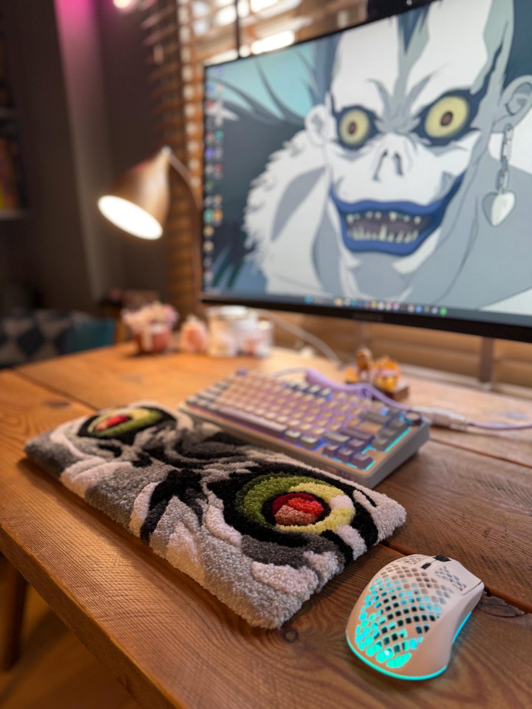 Ryuk Anime Keyboard Rug | Handmade Acrylic Wool Home & Office ...