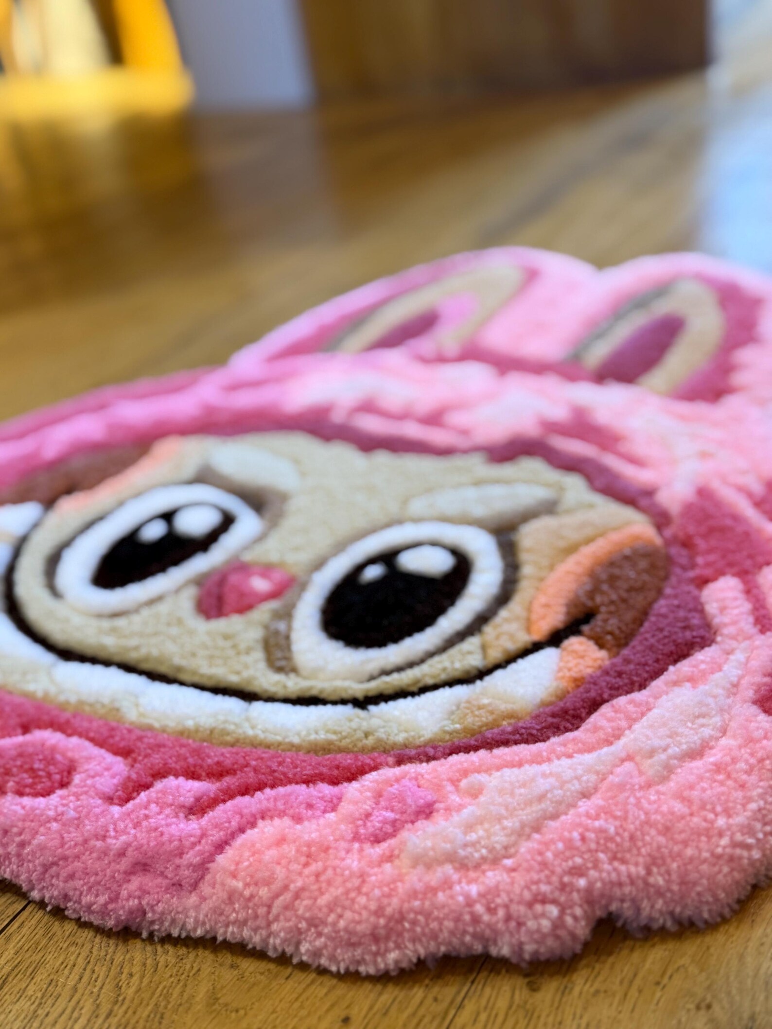 Labubu Monster Tufted Rug Pop Mart Inspired Acrylic Wool Home ...