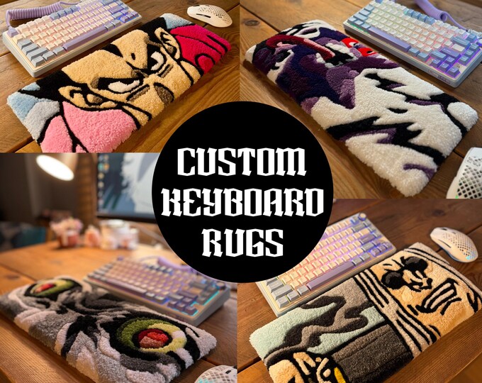 Chill Guy Keyboard Tufted Keyboard Rug Keyboard Rest Custom Rug Fluffy ...