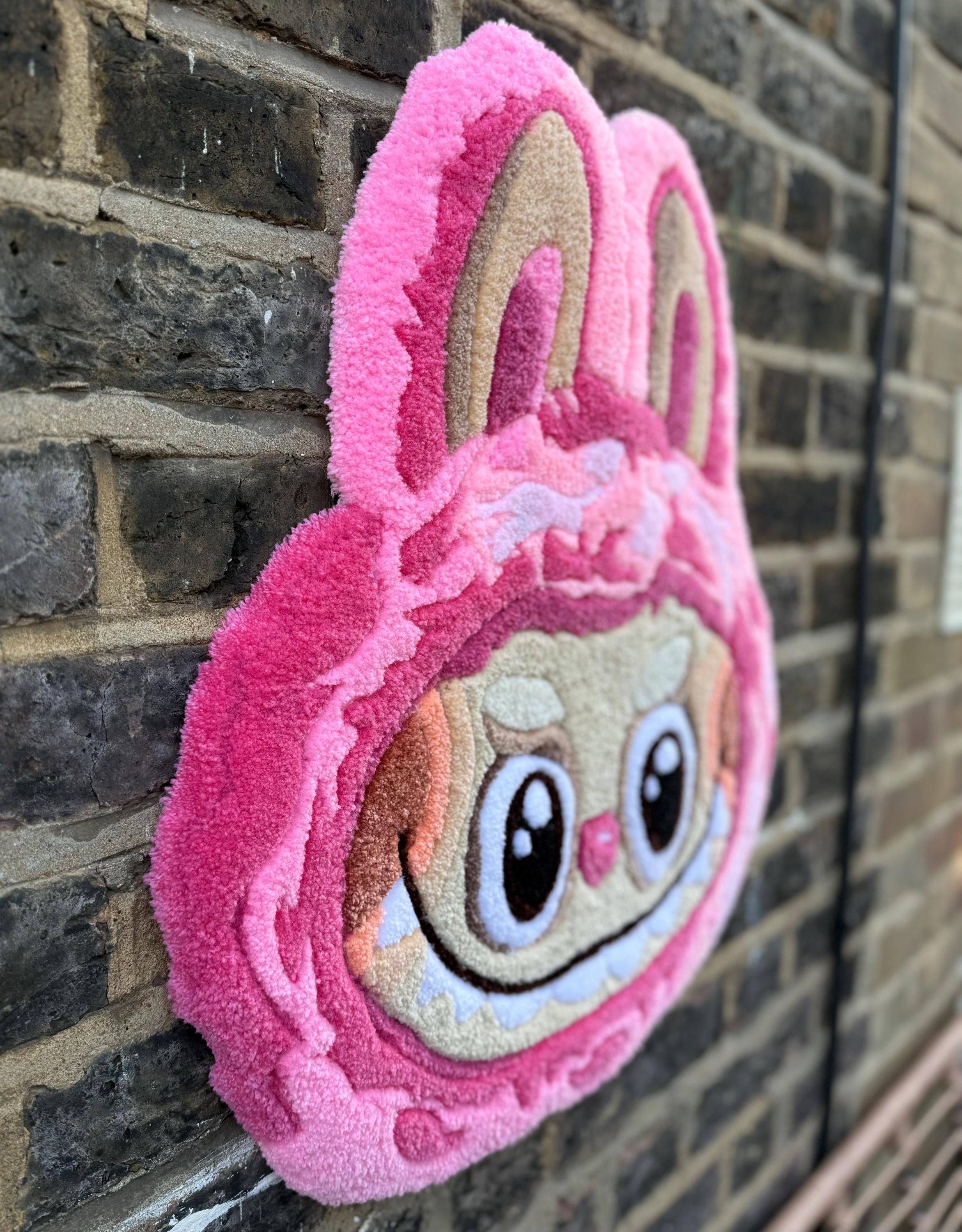 Labubu Monster Tufted Rug Pop Mart Inspired Acrylic Wool Home ...