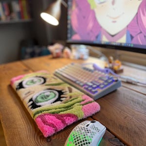 Mitsuri Anime Keyboard Rug | Handmade Acrylic Wool Home & Office ...