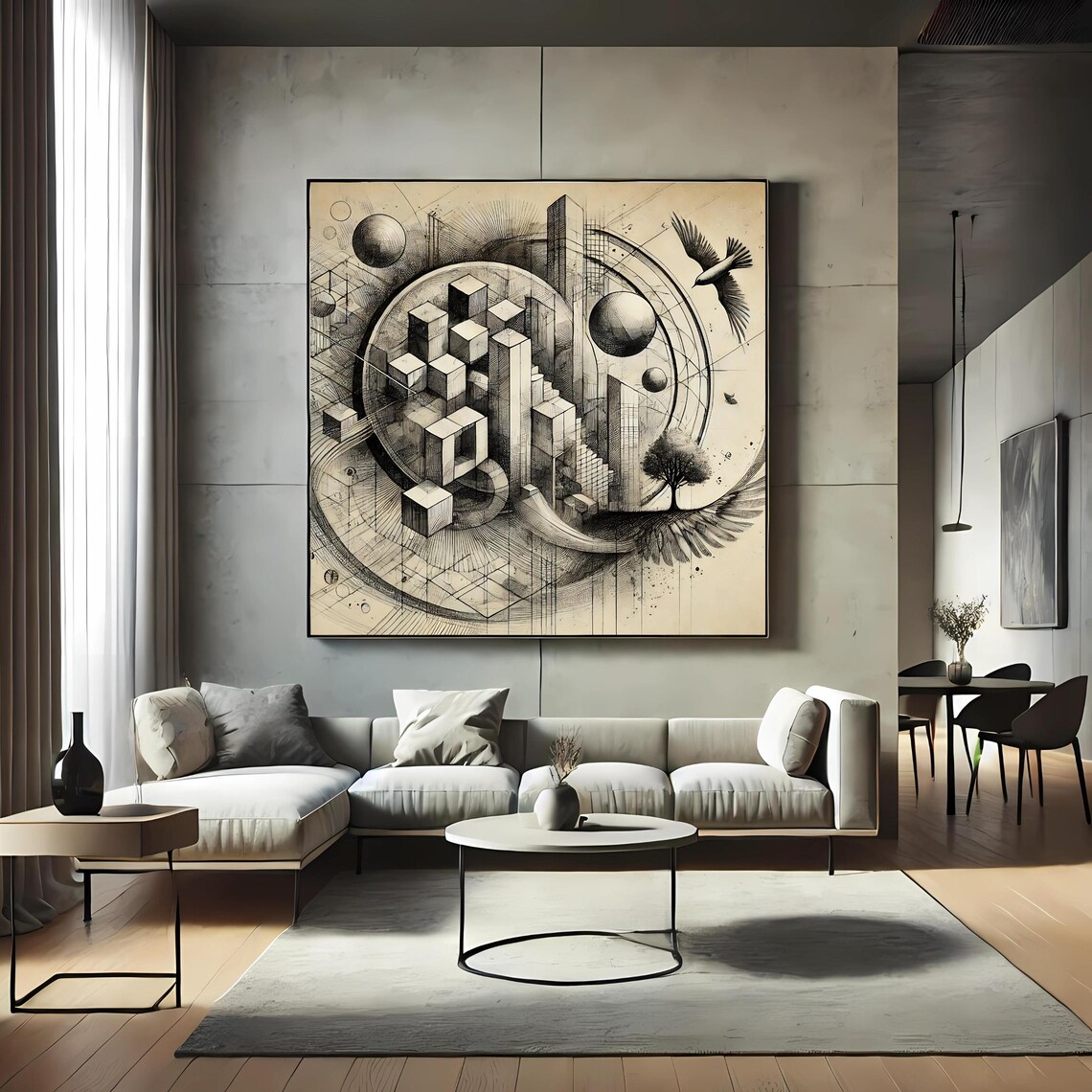 Sketch of Abstract and Reality: Fluid Forms in Perfect Balance This ...
