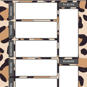 Leopard Print Weekly Planner - Stylish and Functional - Etsy