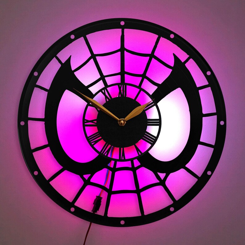 Spider Man Clock, Spiderman Clock, Spider Man Gift - Etsy