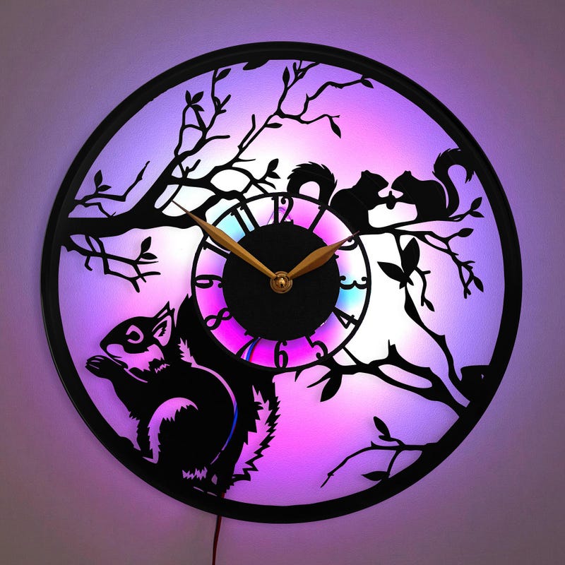 Squirrel Clock - Etsy