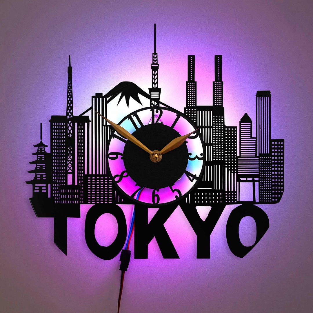 Tokyo Wall Clock, Japan Cityscape Clock, Modern Urban Decor Clock - Etsy